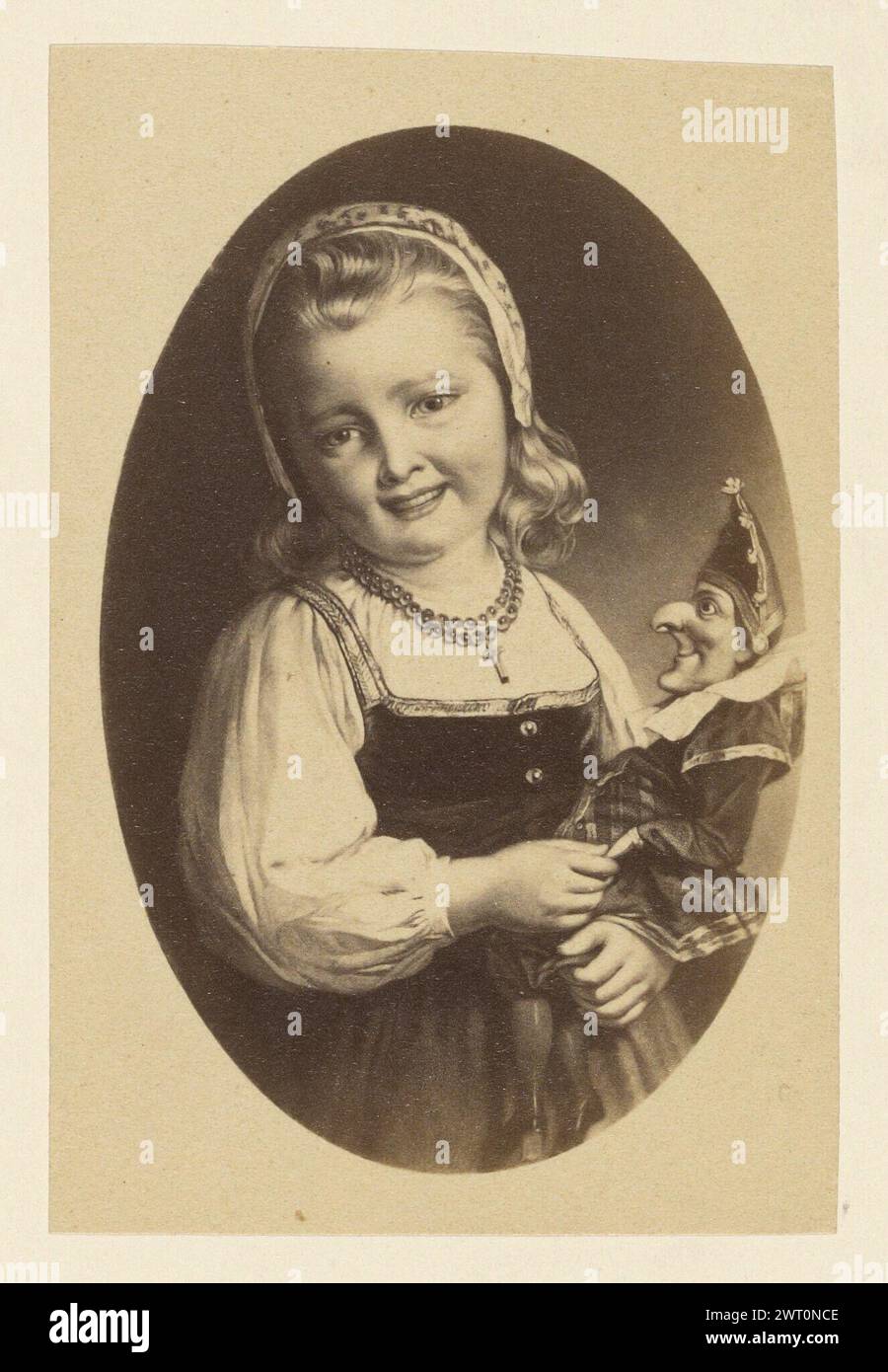 "Joy". Unknown, photographer about 1870–1890 Painting of a young girl ...