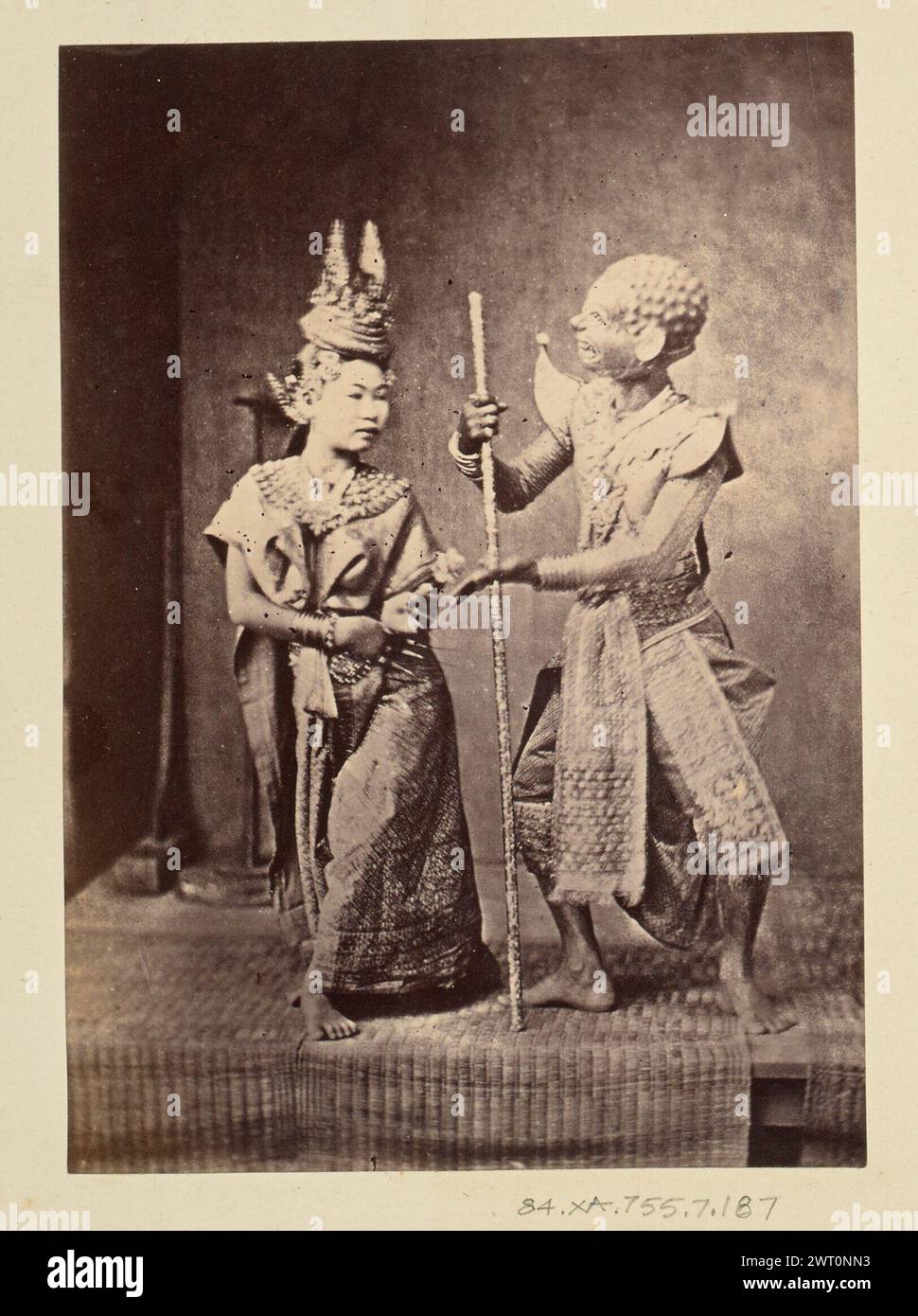 Khon performers. Possibly John Thomson, photographer (Scottish, 1837 ...