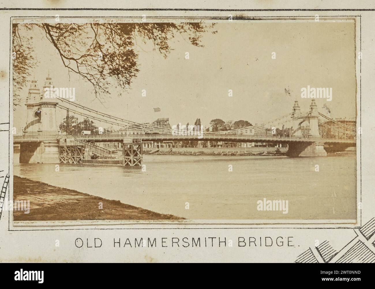 Old Hammersmith Bridge. Henry W. Taunt, photographer (British, 1842 ...