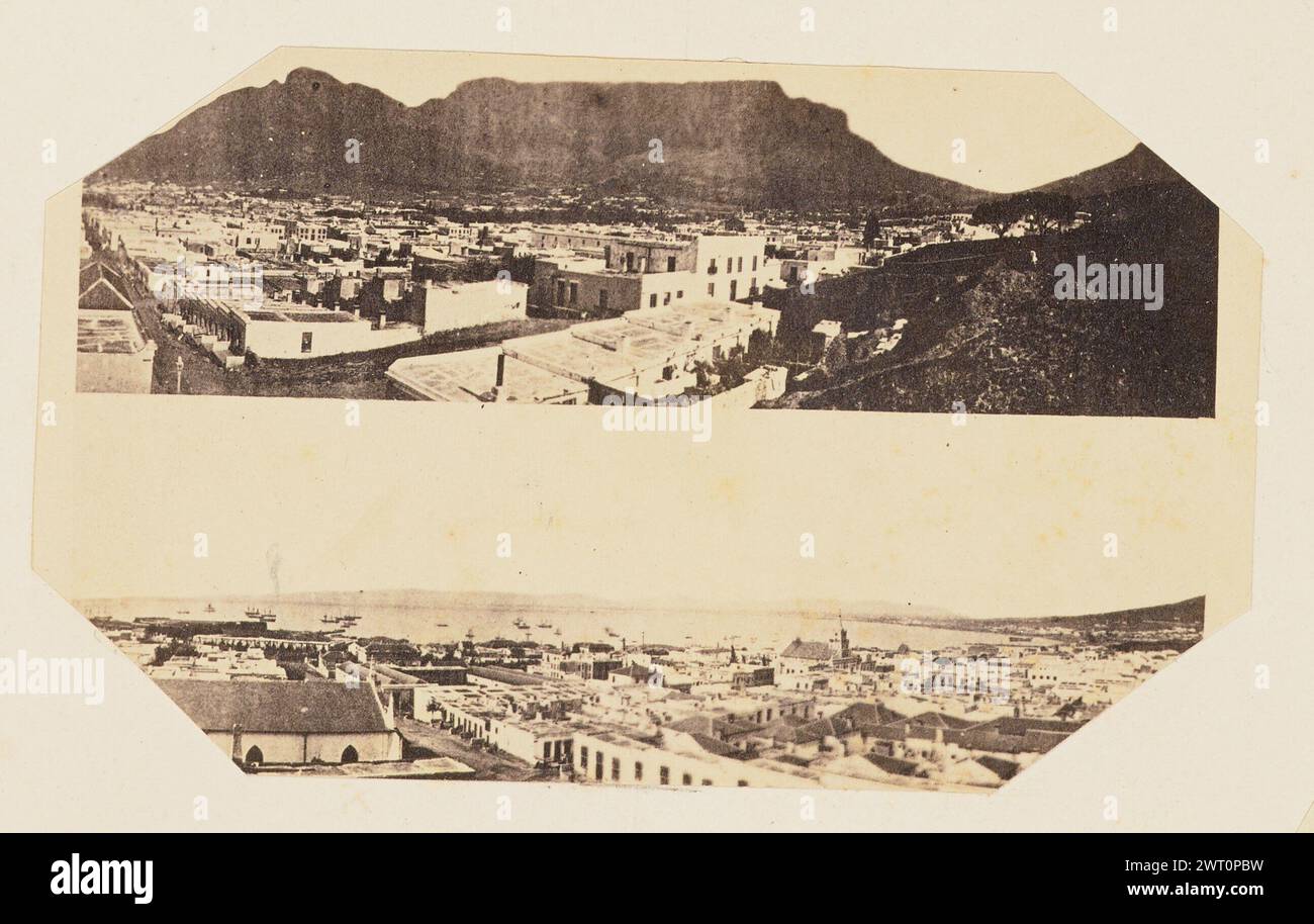 Photographic Collage of Two Views of Cape Town, South Africa. Unknown ...