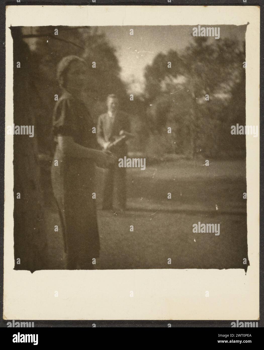Woman and Man in Park. Louis Fleckenstein, photographer (American, 1866 ...