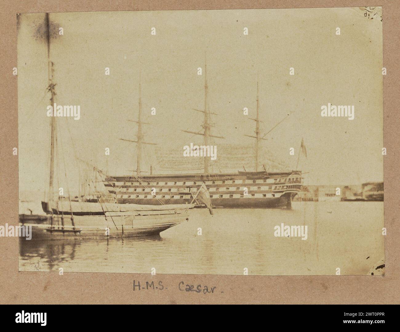H.M.S. Cæsar. Possibly Sir John Joscelyn Coghill, photographer (Irish ...