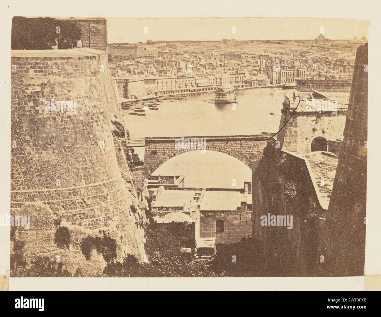 The Grand Harbour Viewed from above Fort Lascaris, Valletta. Unknown ...