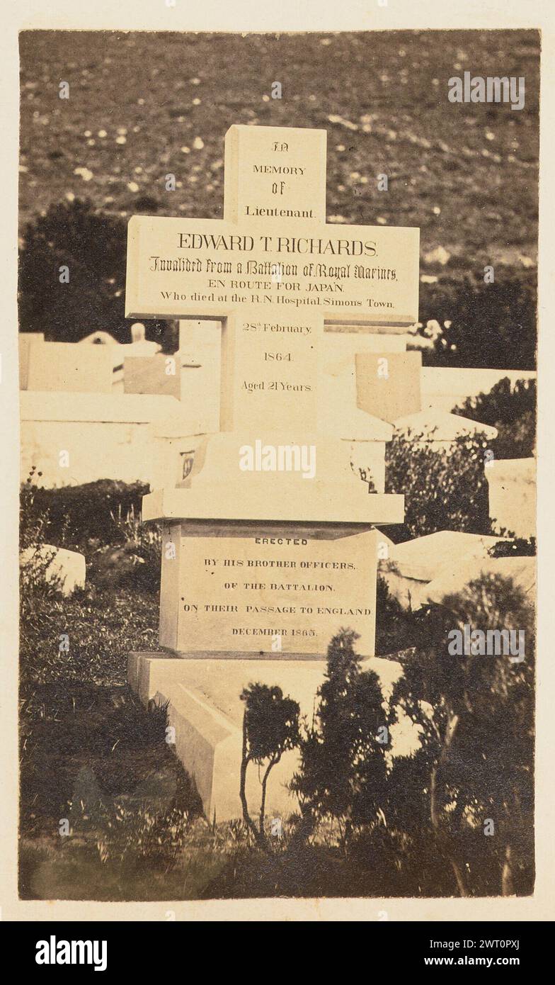 Tombstone of Edward T. Richards, Simon's Town. Unknown, photographer about 1865 Tombstone in the ...