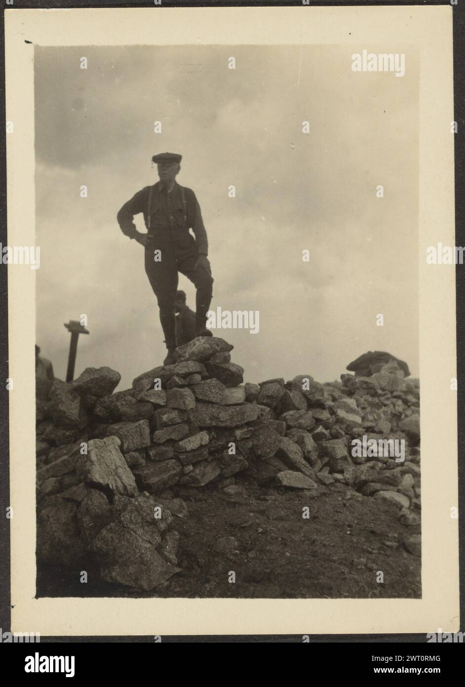 Man on Pile of Rocks. Louis Fleckenstein, photographer (American, 1866 ...