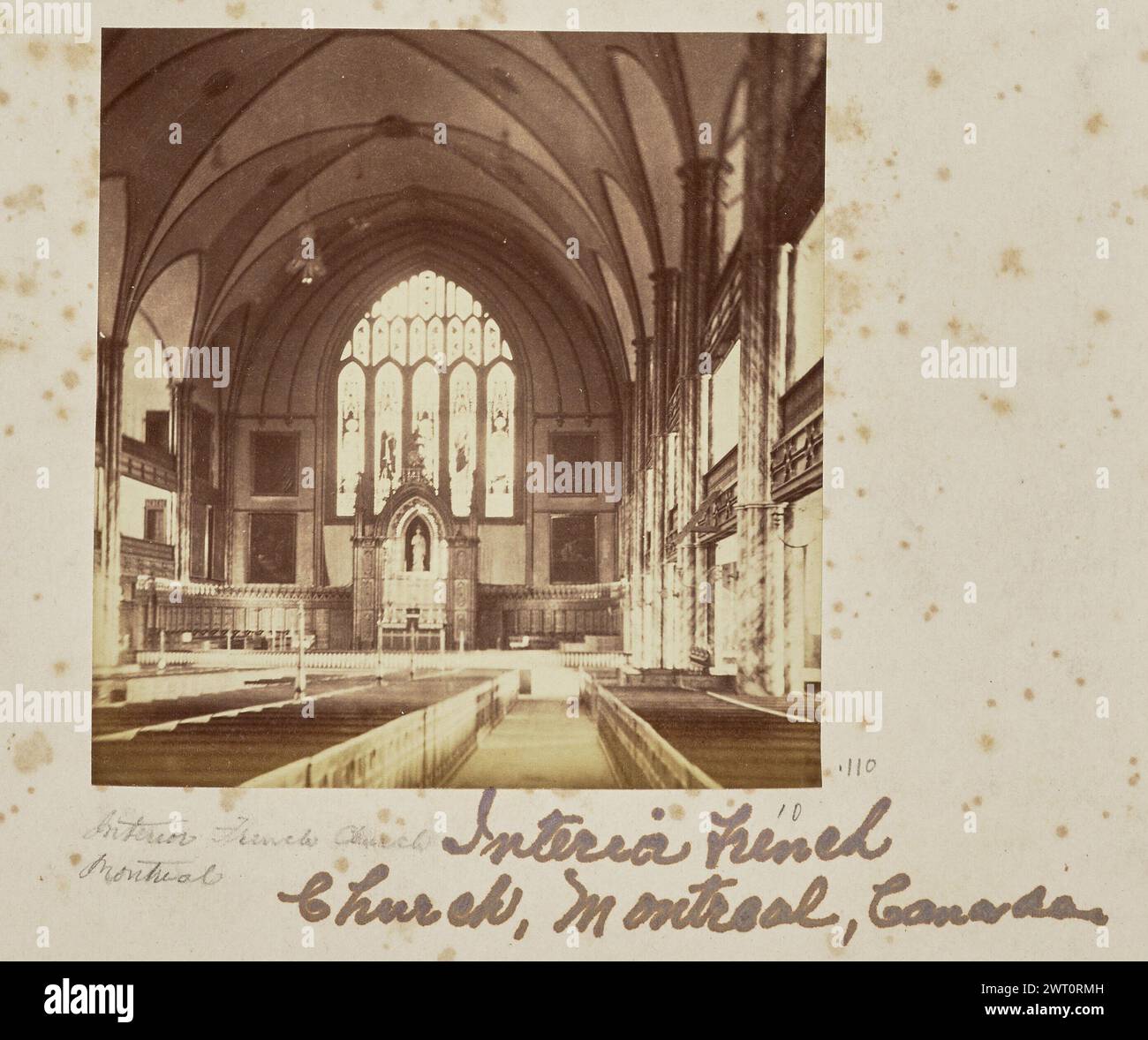 Interior French Church, Montreal. Unknown, photographer 1861–1903 ...
