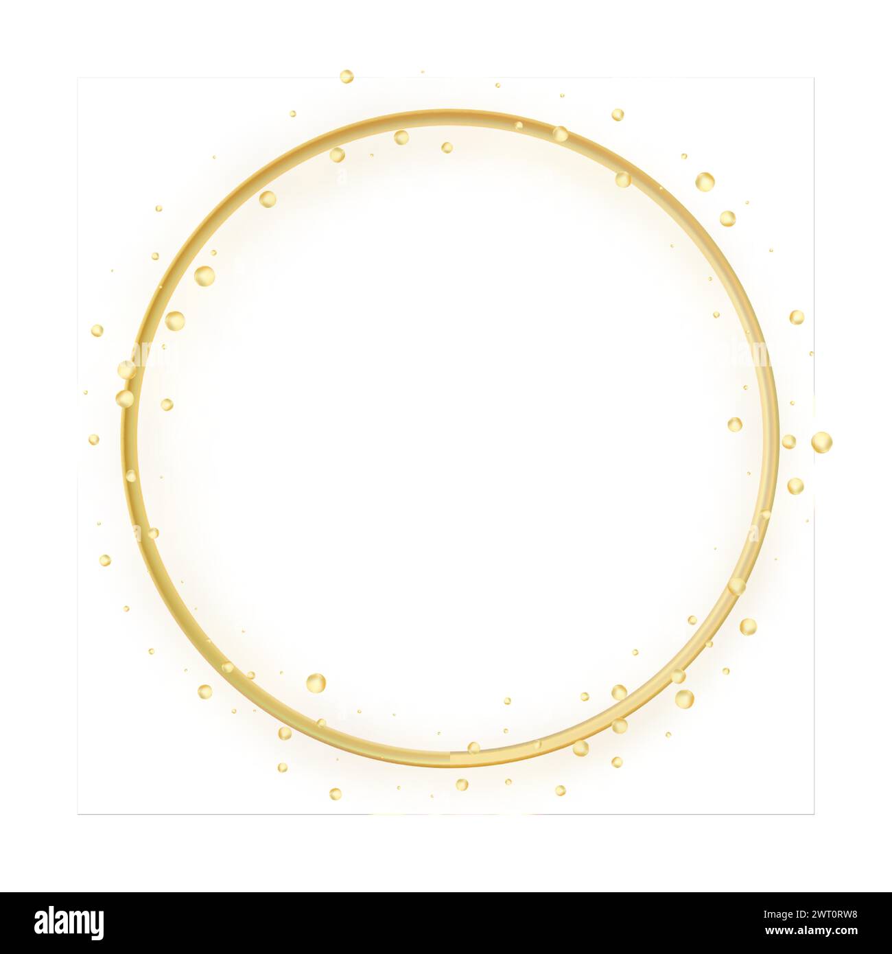 Gold thin round glitter frame. Golden luxury metallic border Stock Vector Image & Art - Alamy