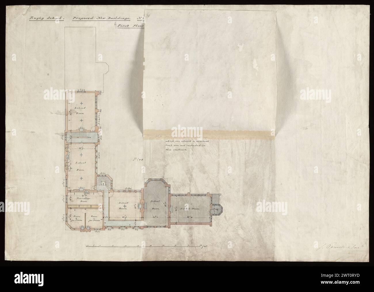 Rugby School Warwickshire, 1878-1879: Proposed buildings and school ...