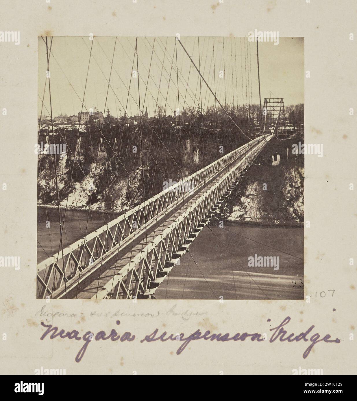 Niagara Suspension Bridge. Unknown, photographer 1868–1869 View of the ...