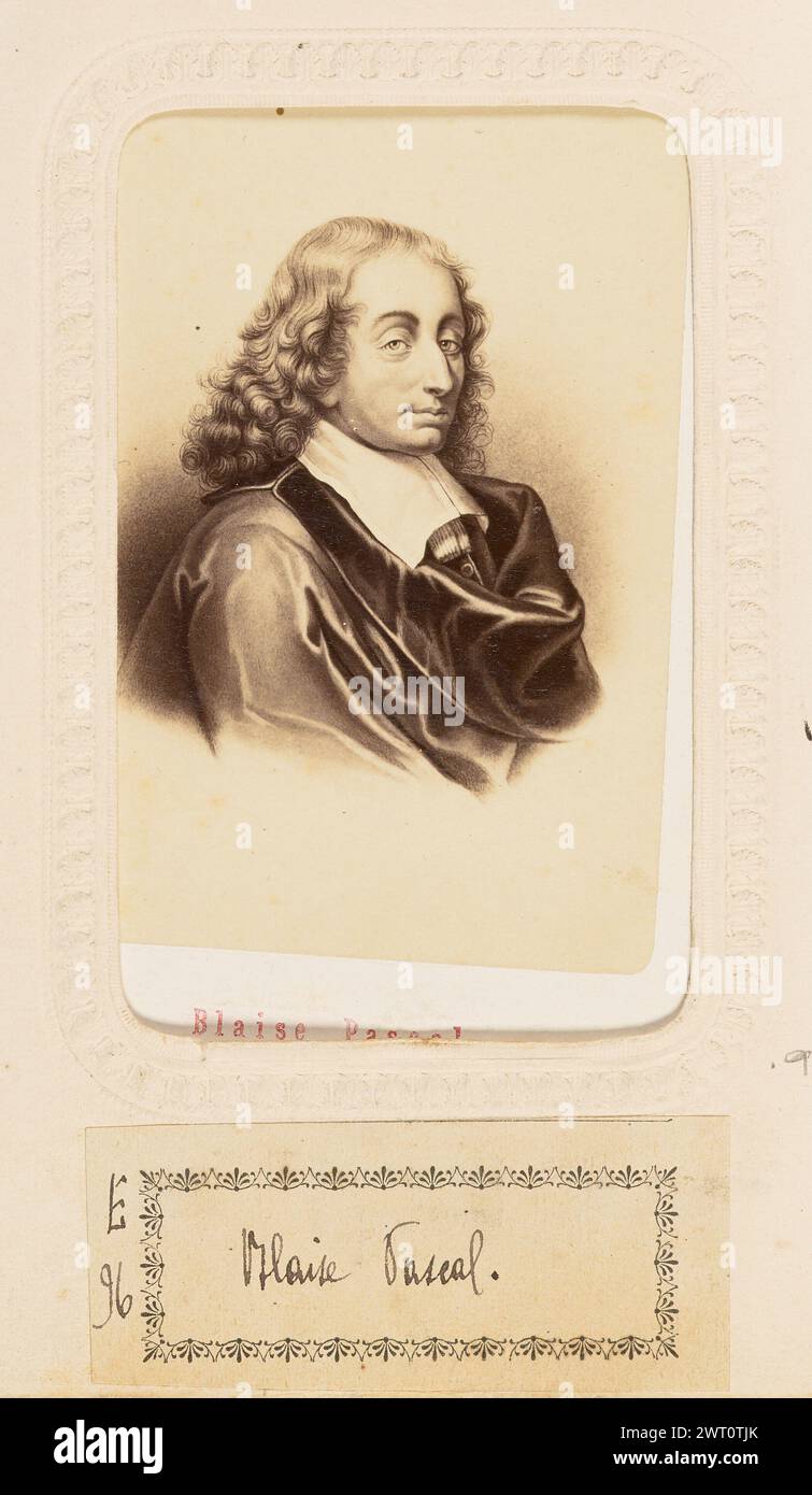 Blaise Pascal. Étienne Neurdein, photographer (French, 1832 - 1918 ...
