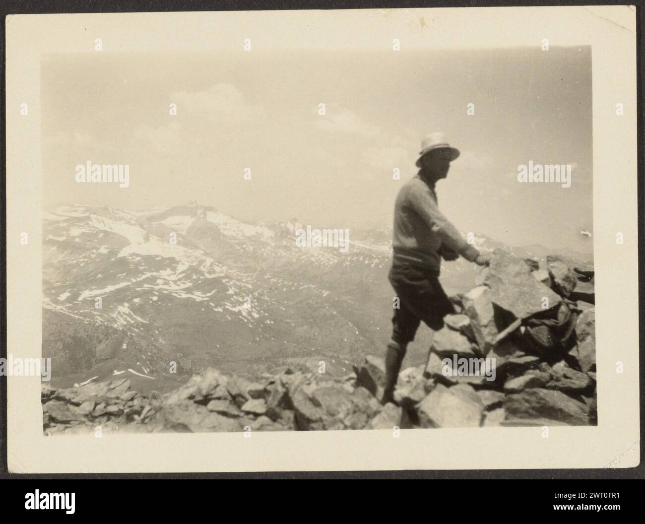 Man in Mountainous Landscape. Louis Fleckenstein, photographer ...
