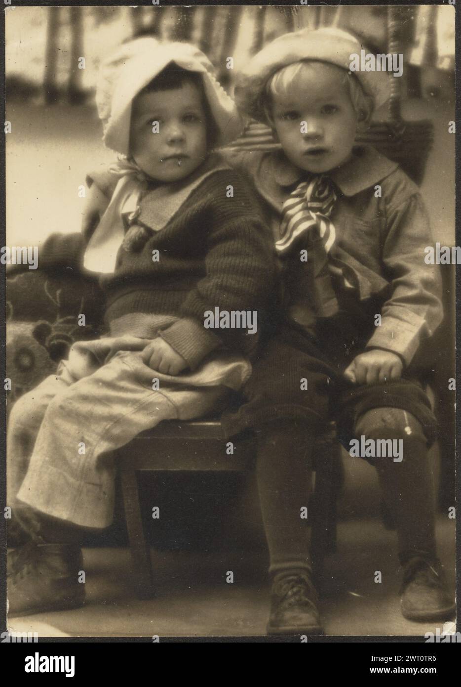Two Children Sharing Chair. Louis Fleckenstein, photographer (American ...