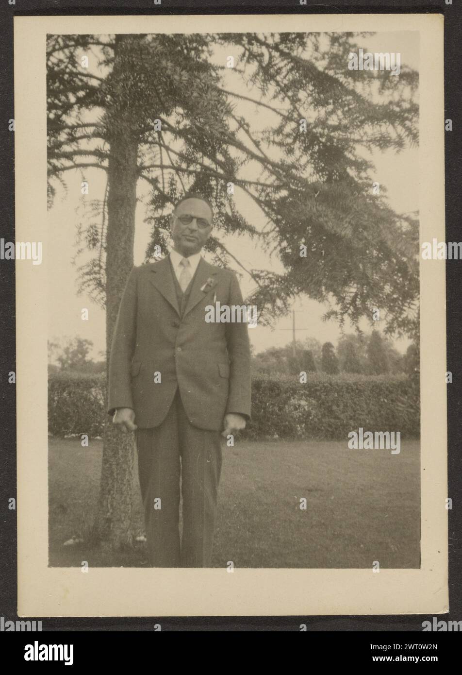 Man Standing by Tree. Louis Fleckenstein, photographer (American, 1866 ...