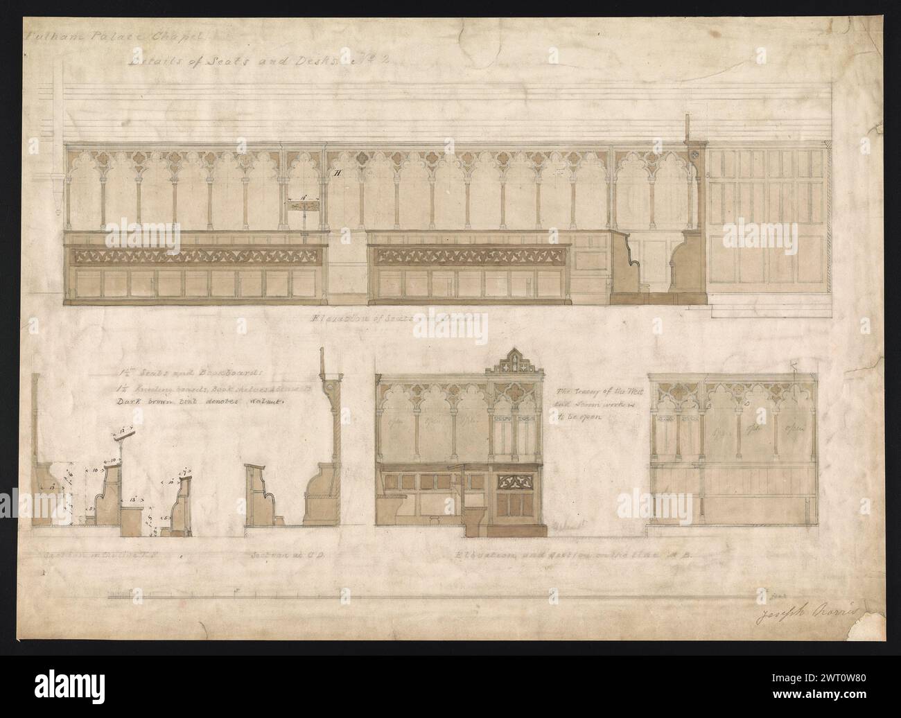 Fulham Palace Chapel Greater London: seats, desks . Butterfield ...