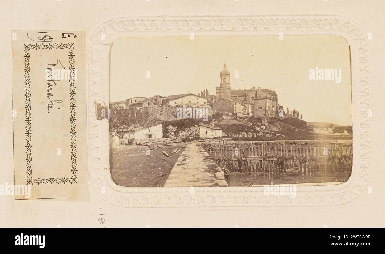 Fontarrabie. Unknown, photographer about 1870 View of the town of ...