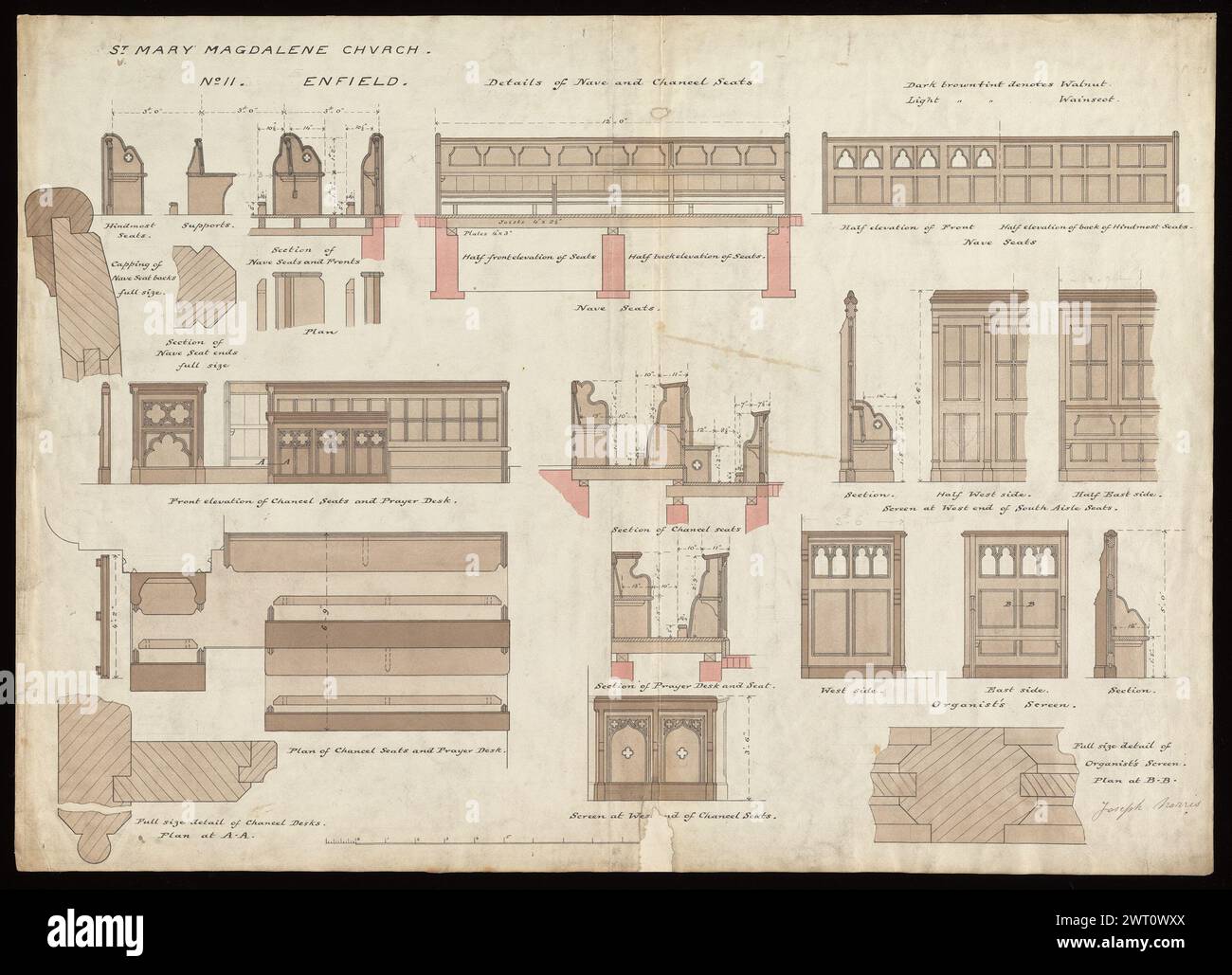 St. Mary Magdalene Enfield Greater London: furnishings . Butterfield ...