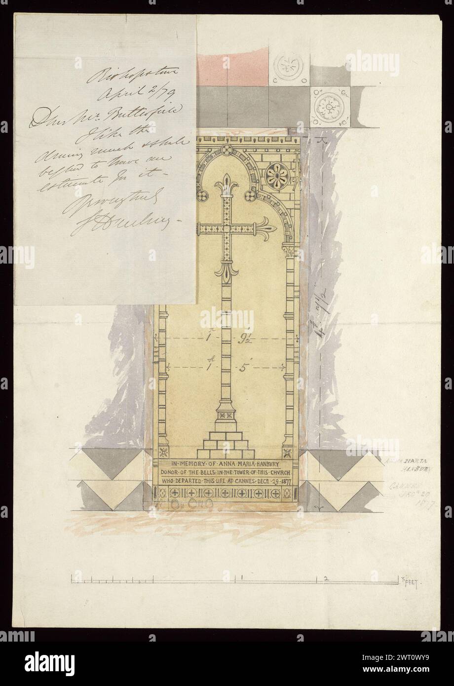 Unknown location: Anna Maria Hanbury, 1879. Butterfield, William 1879 ...