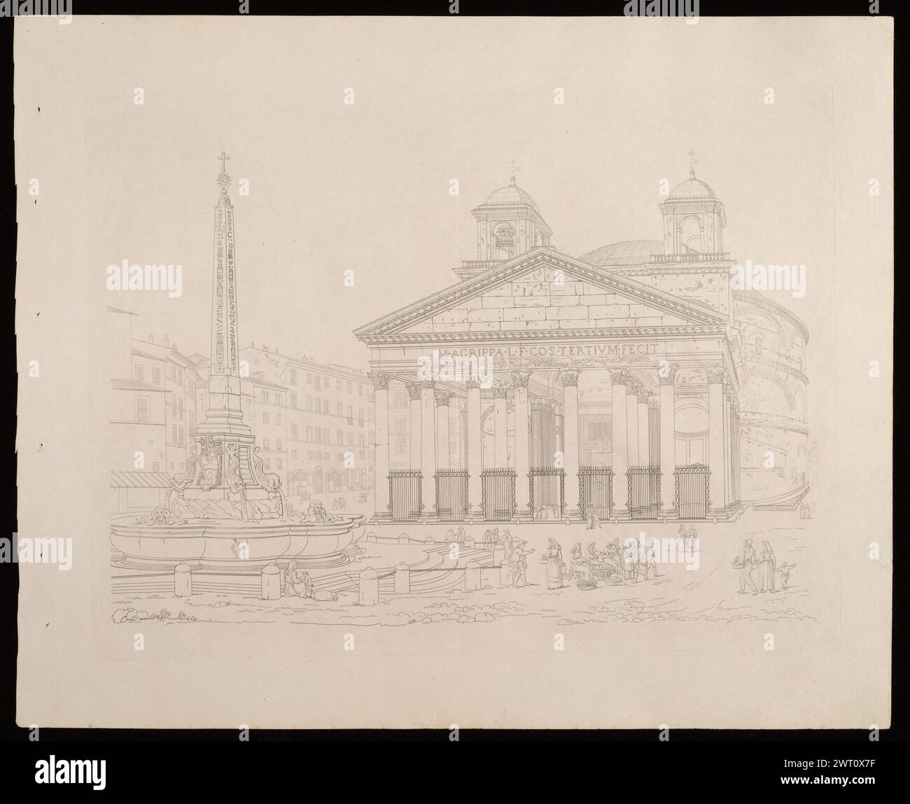 Pantheon, or Santa Maria della Rotunda from Antichità di Roma ...