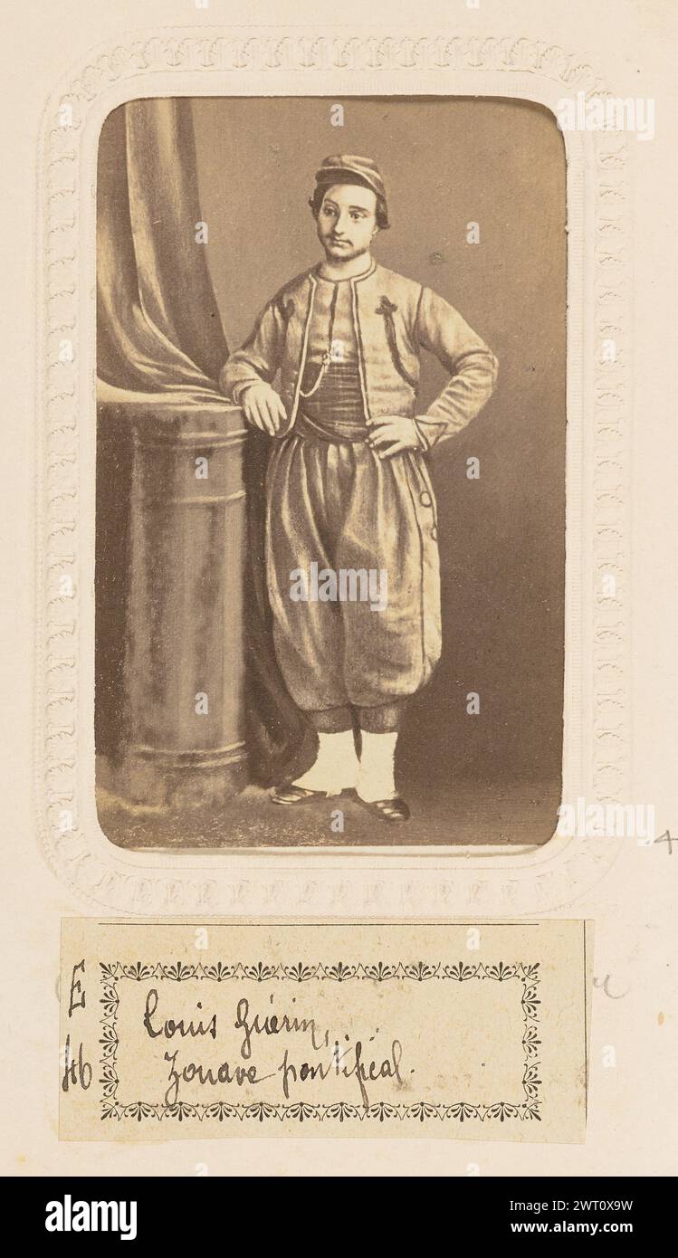 Louis Guérin, Zouave Pontifical. Fratelli D’Alessandri, photographer ...