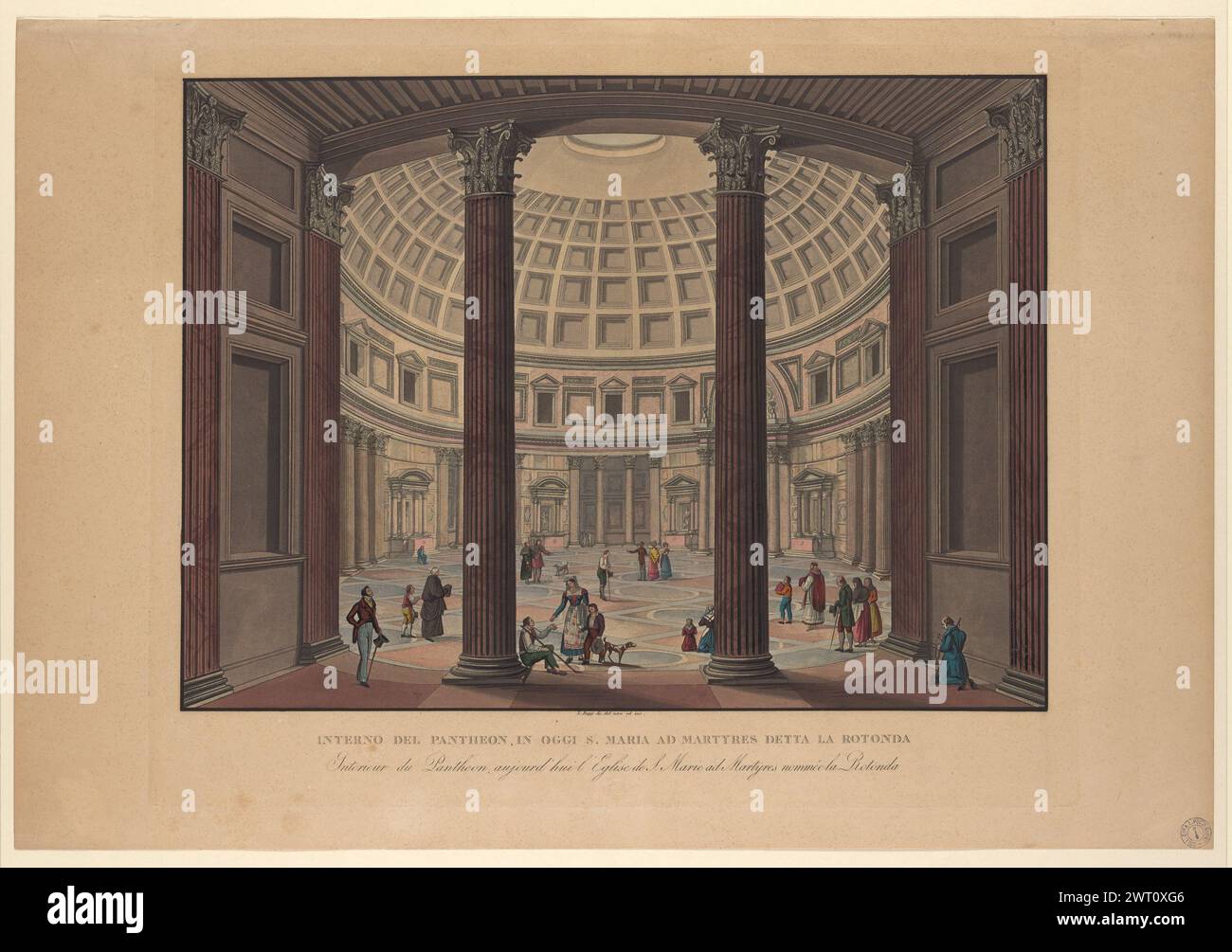 Interno del Pantheon, in oggi S. Maria ad Martyres della la Rotunda ...