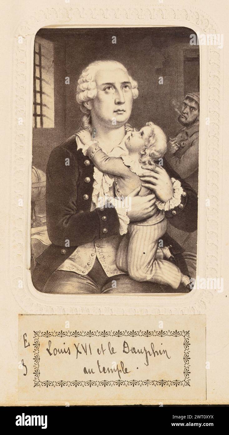 Louis XVI et le Dauphin au temple. Alfred Nicolas Billard, photographer ...