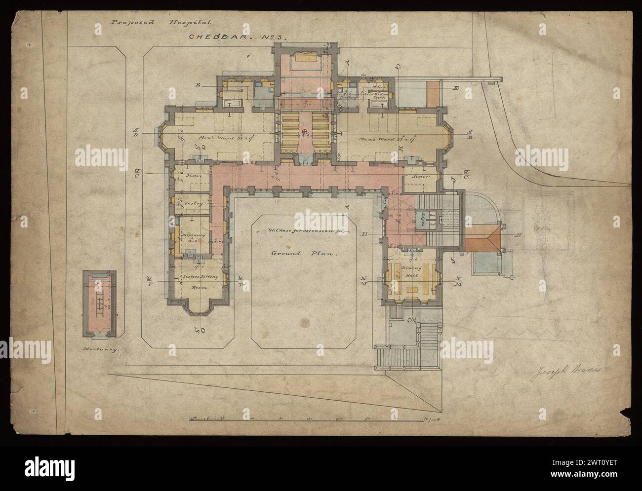 St. Michael's Home, Cheddar Axbridge, Somerset, 1878-1882: Various plans, elevations, and ...