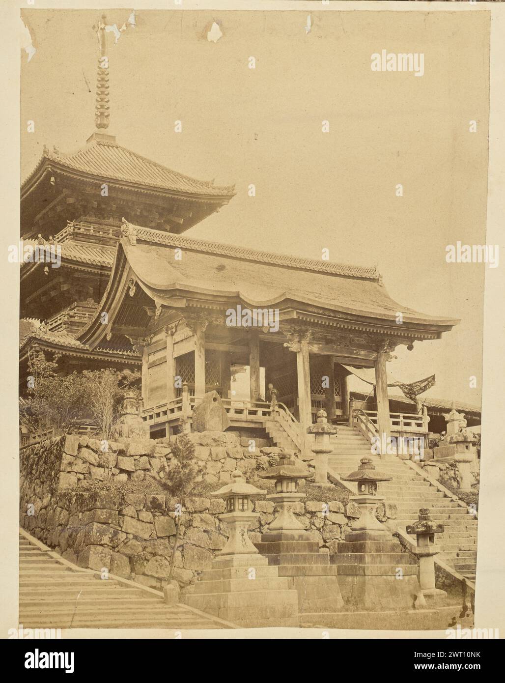 Front gate at a Japanese temple. Unknown, photographer 1850s–1890s View ...