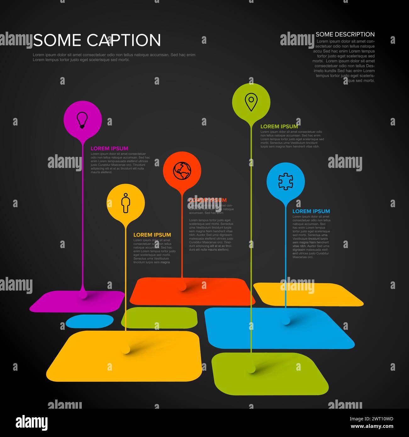 Vector multipurpose Infographic template made from droplet pointers on ...