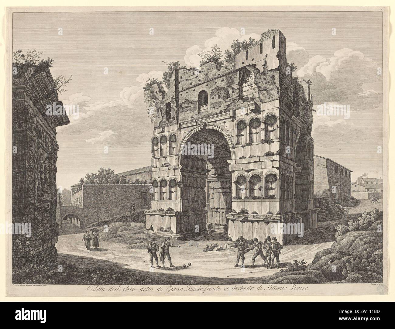 Rome veduta dellarco di settimio severo hi-res stock photography and ...