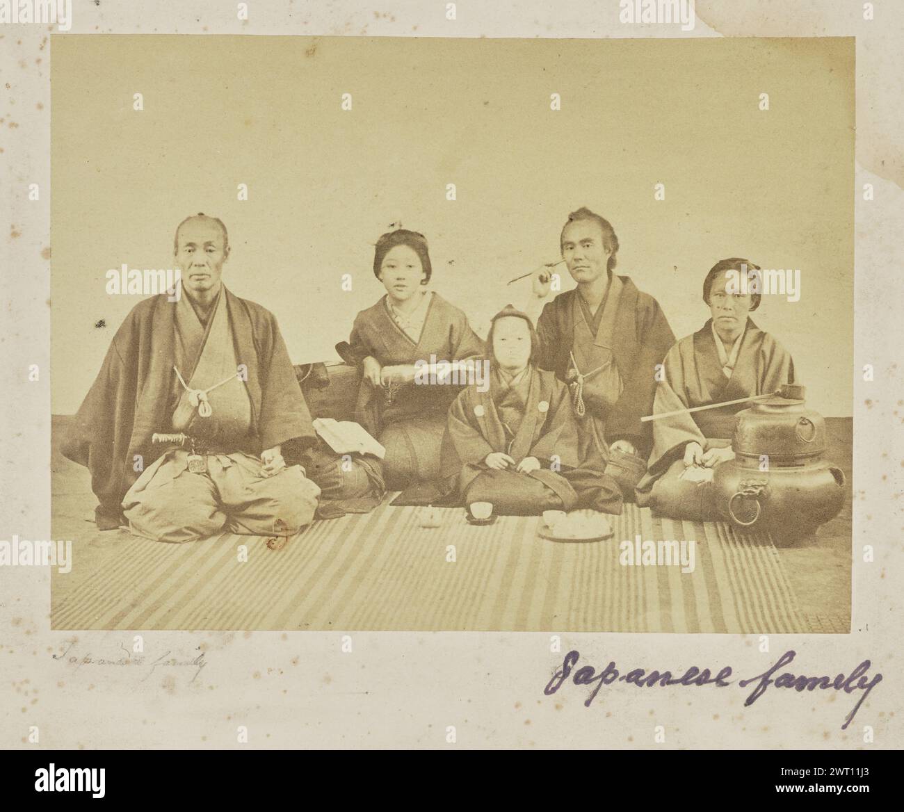 Japanese Family. Unknown, photographer 1860s–1870s Group portrait of ...