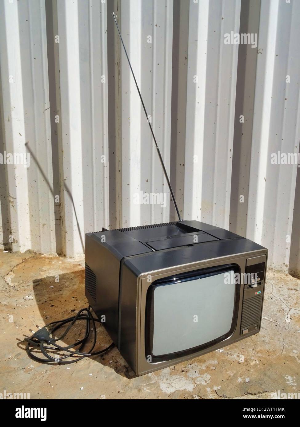 old square television with vintage look Stock Photo - Alamy