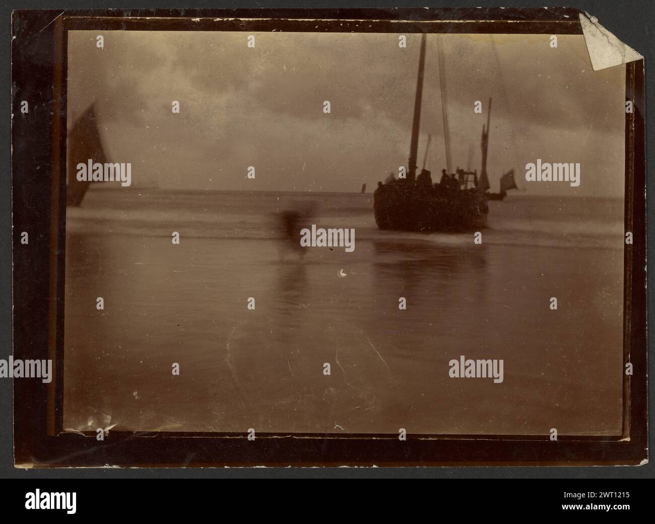Boat nearing shore. Unknown, photographer about 1885–1895 A boat ...