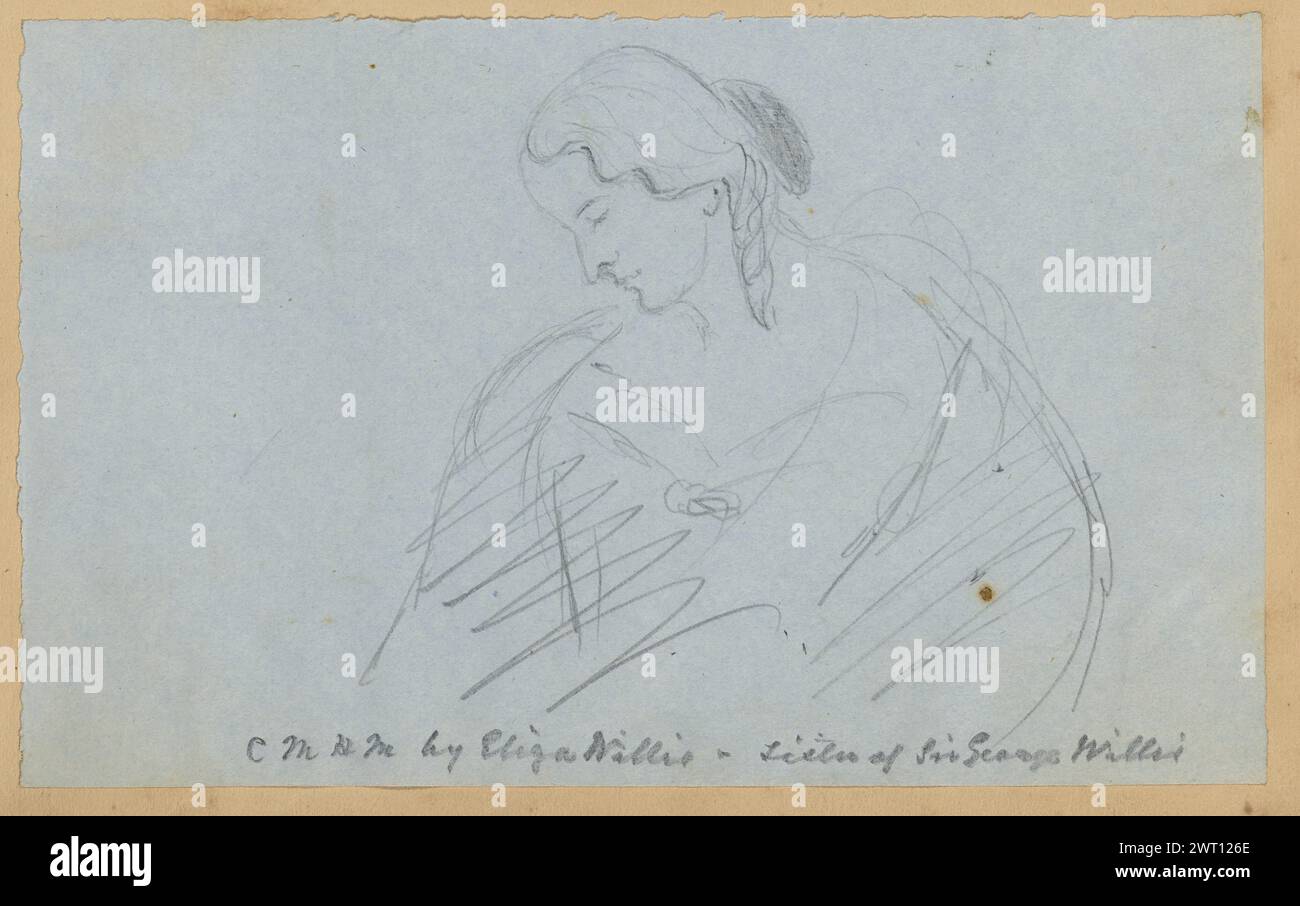 Charlotte Mary Heriot Maitland. Eliza Willis 1850s Sketch of a young ...