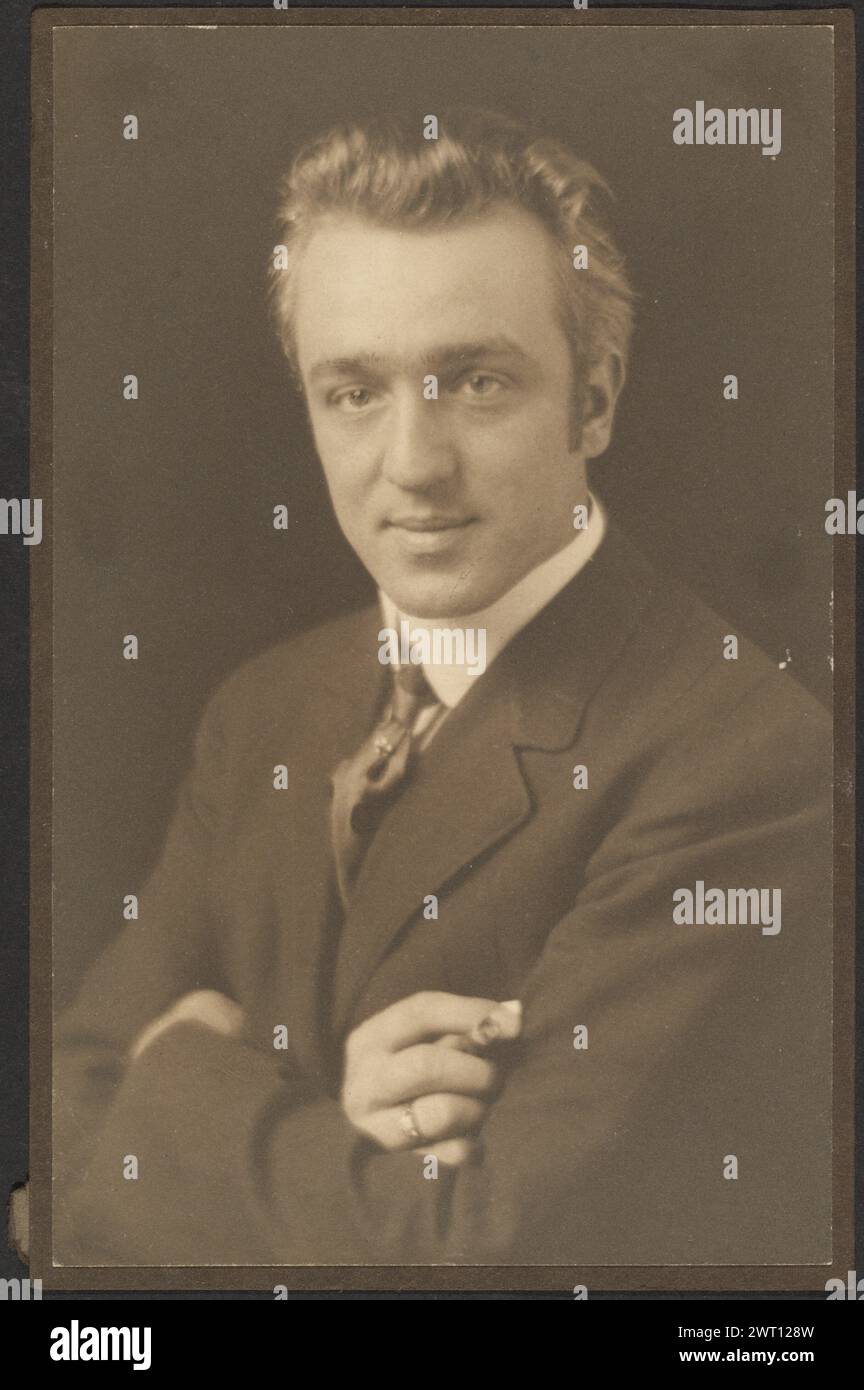Portrait of a Man Holding Cigar. Louis Fleckenstein, photographer ...