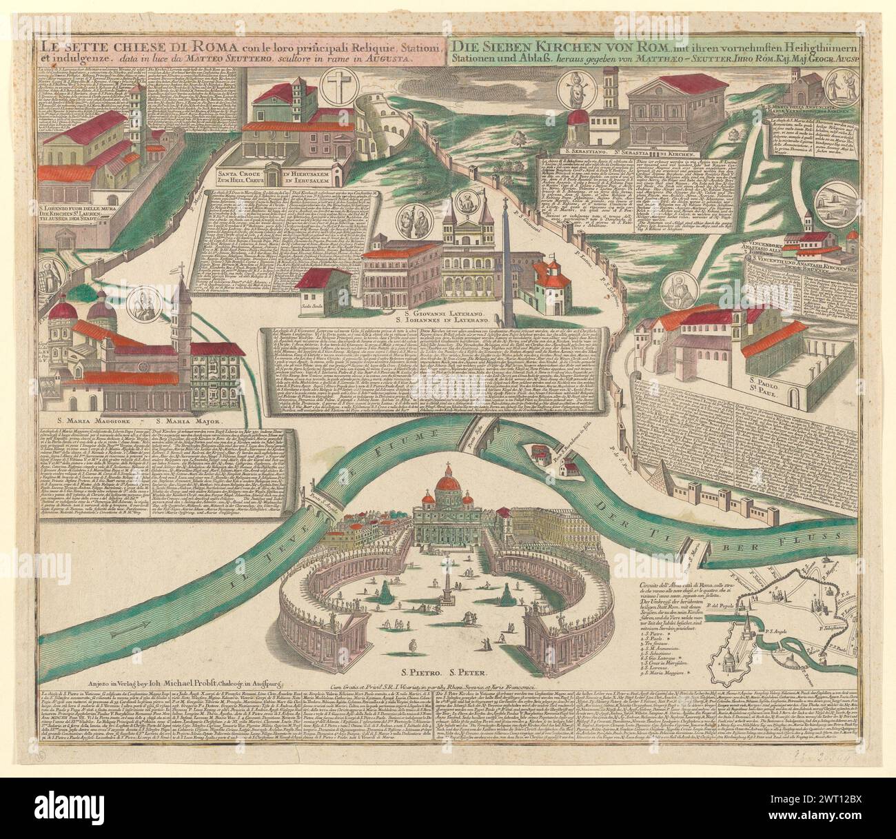 Le sette chiese di Roma con le loro principali reliquie, stationi, et ...