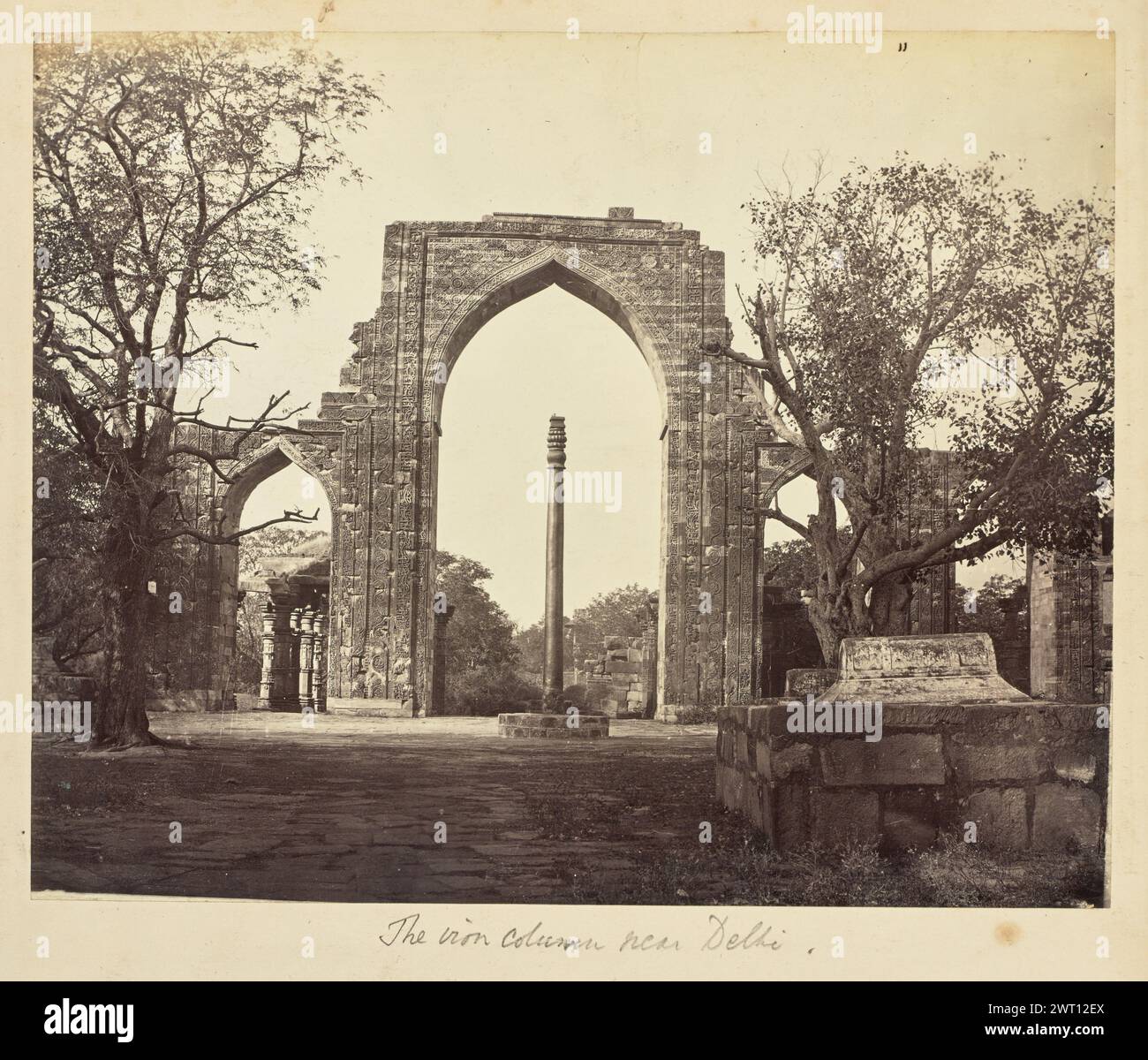 The iron column near Delhi. Unknown, photographer 1850s–1890s View of ...
