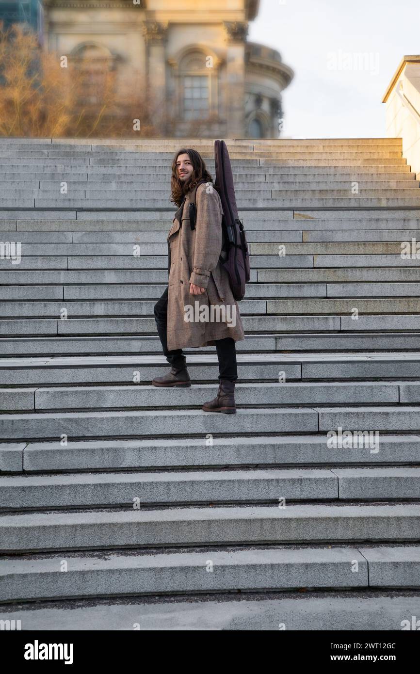 Handsome man stand long hi-res stock photography and images - Alamy