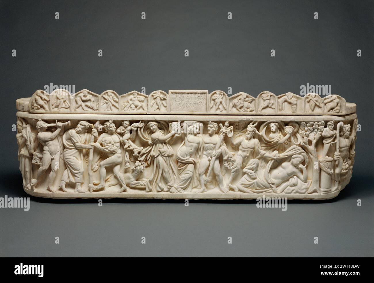 Sarcophagus. Unknown A.D. 210–220 Front: Dionysos and his entourage ...