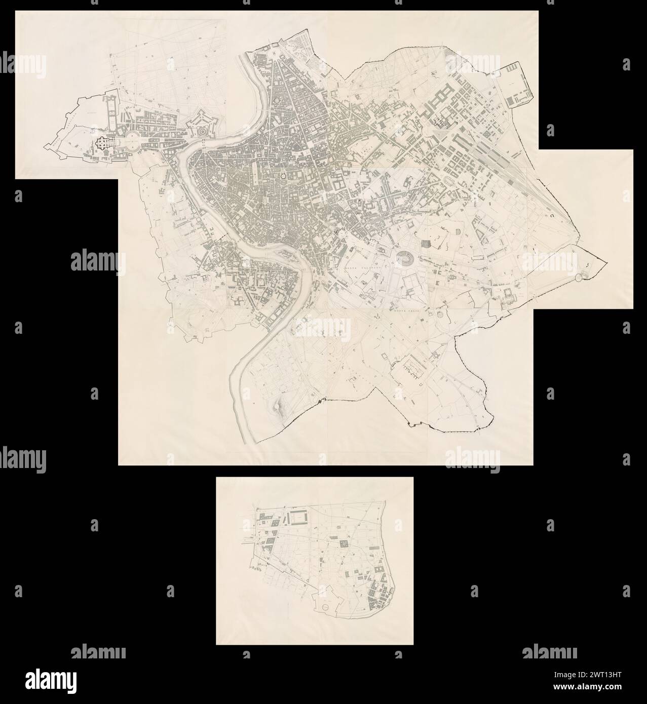 Pianta topografica di Roma …, 1883 or later. Spinetti, Antonio ...