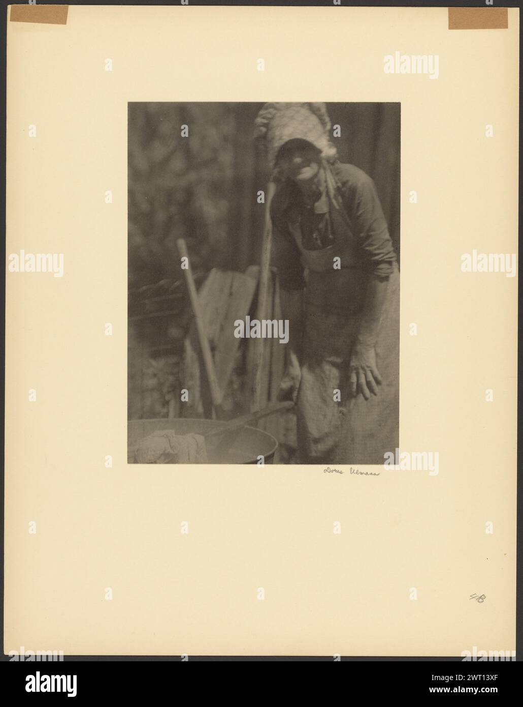 Woman in Bonnet, Bending Over Tub. Doris Ulmann, photographer (American ...