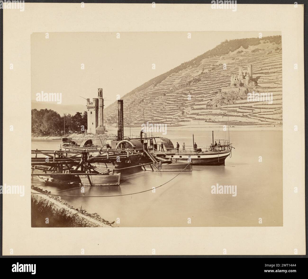 Mouse Tower on the Rhine. Unknown, photographer about 1870–1890 A ...