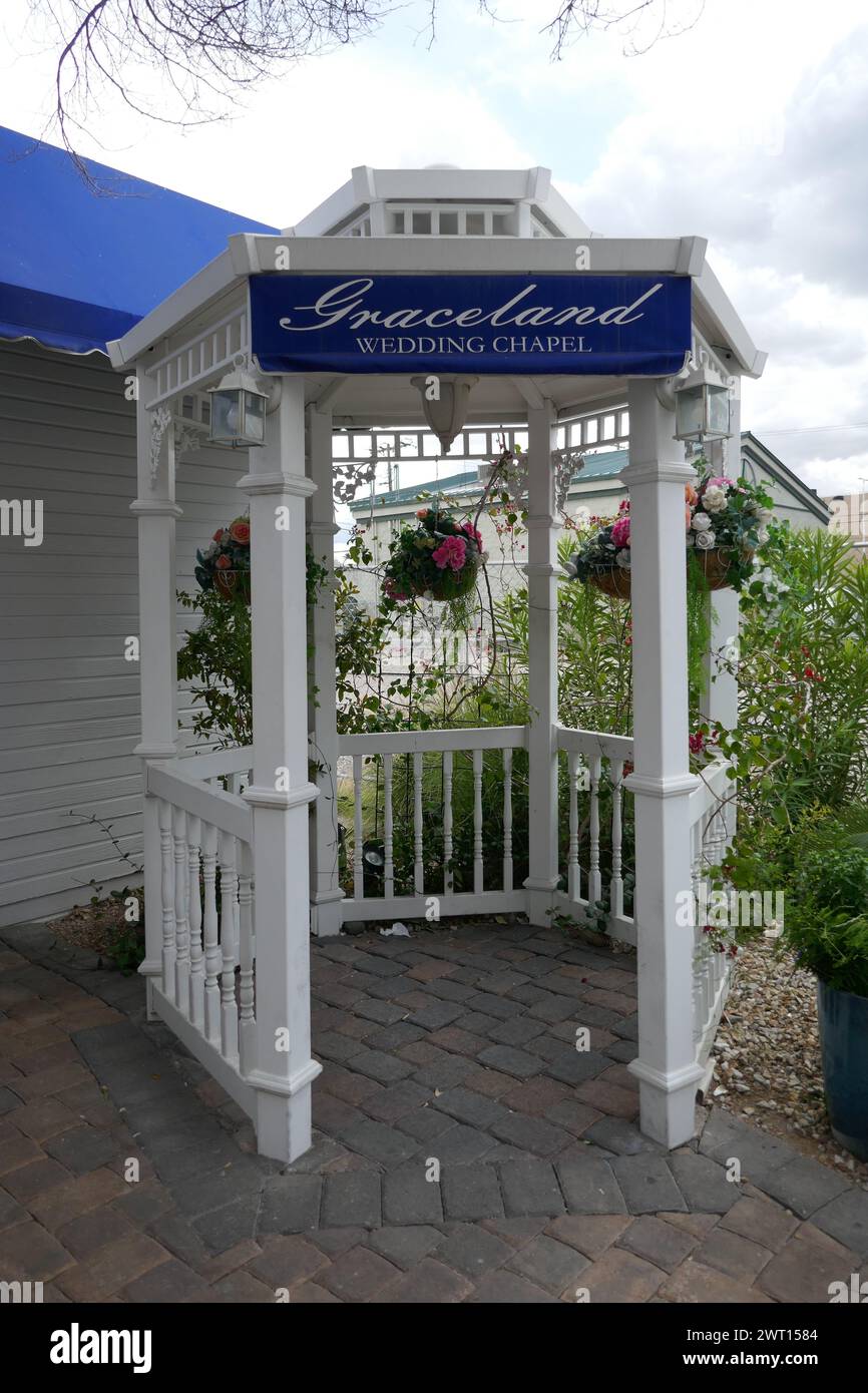 Las Vegas, Nevada, USA 7th March 2024 Graceland Wedding Chapel in ...