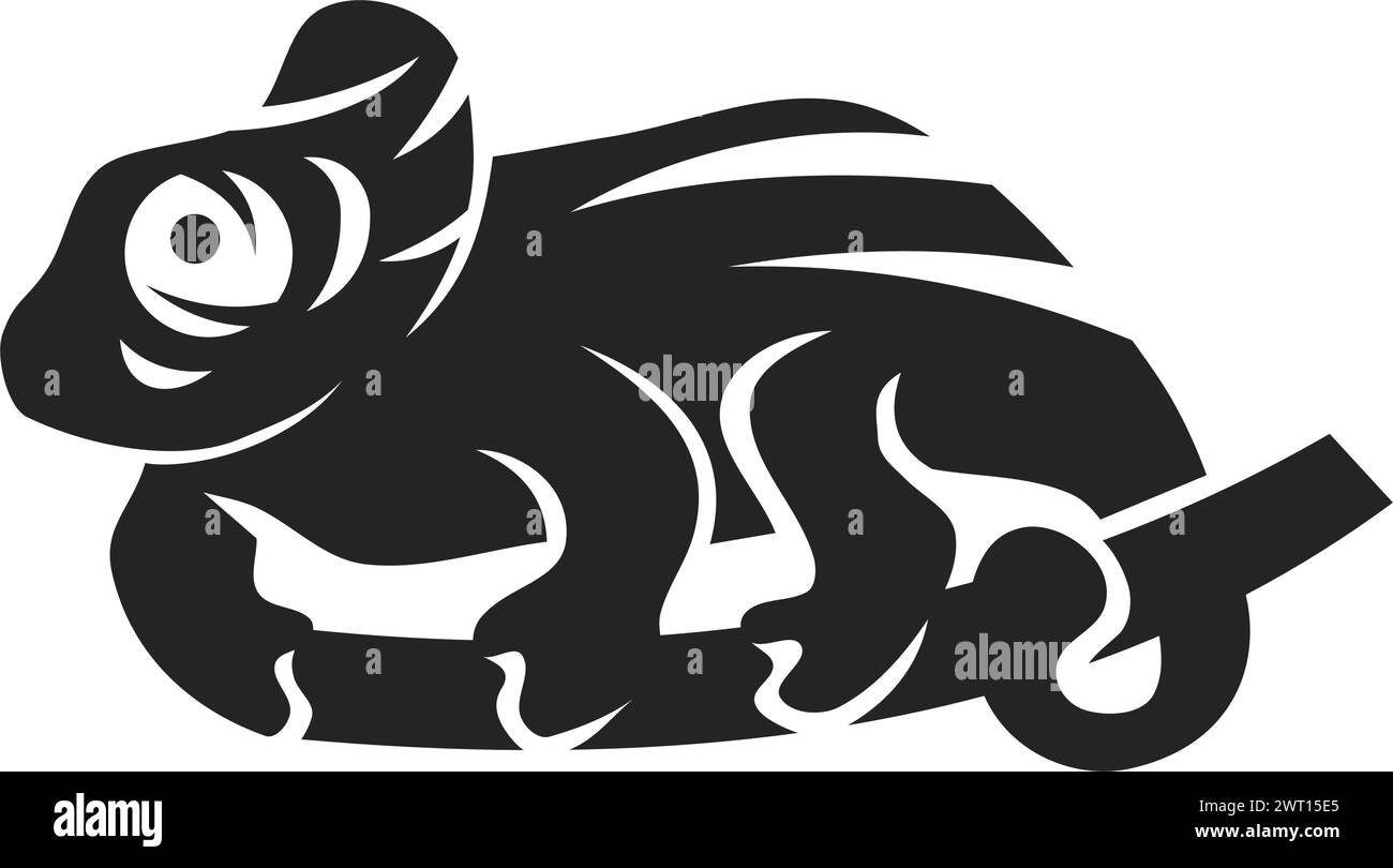 Chameleon Logo template Isolated. Brand Identity. Icon Abstract Vector ...