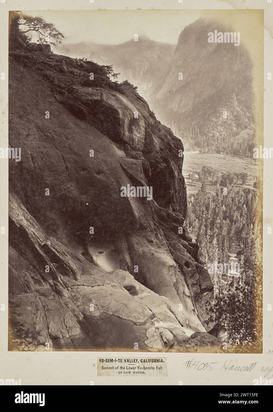 Yo-Sem-i-te Valley, California. Summit of the Lower Yo-Semite Fall at ...