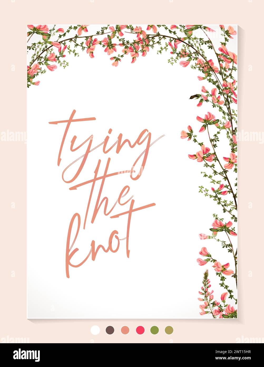 A floral garland Stock Vector Images - Alamy