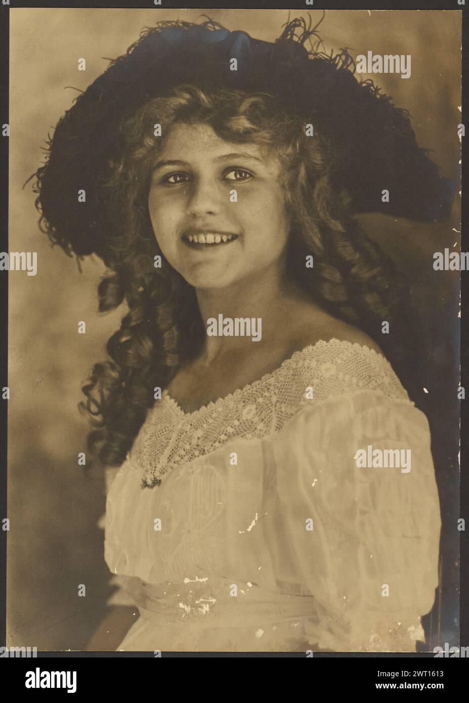 Portrait of a Young Woman with Corkscrew Curls. Louis Fleckenstein ...