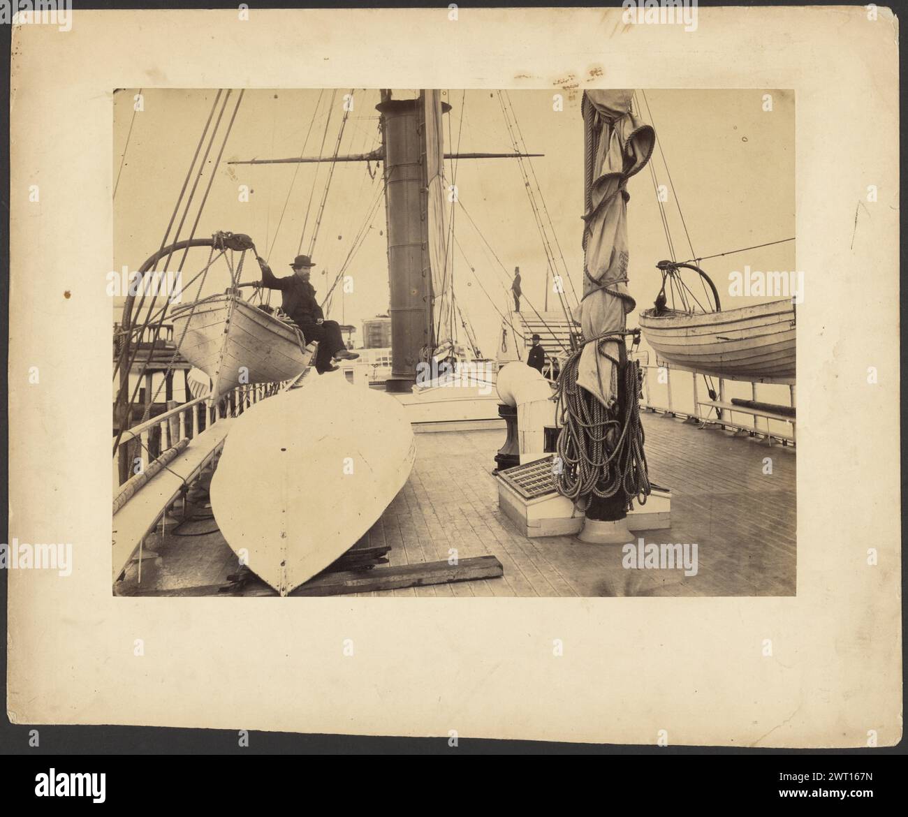 Deck of a steamer. A.J. Russell, photographer (American, 1830 - 1902 ...