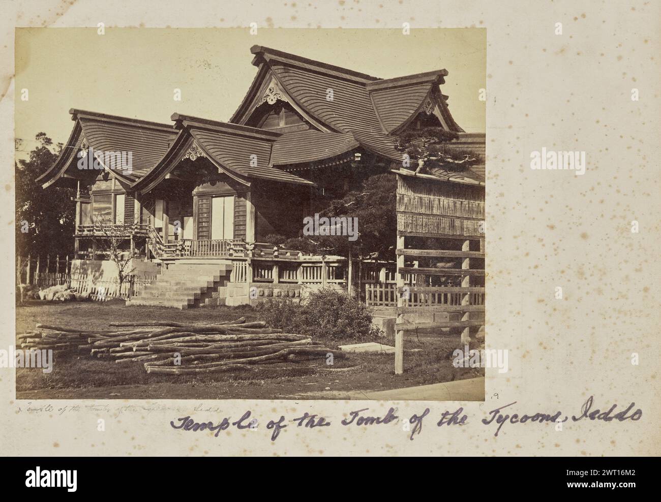 Temple of the Tombs of the Tycoons, Jeddo. Unknown, photographer 1860s ...
