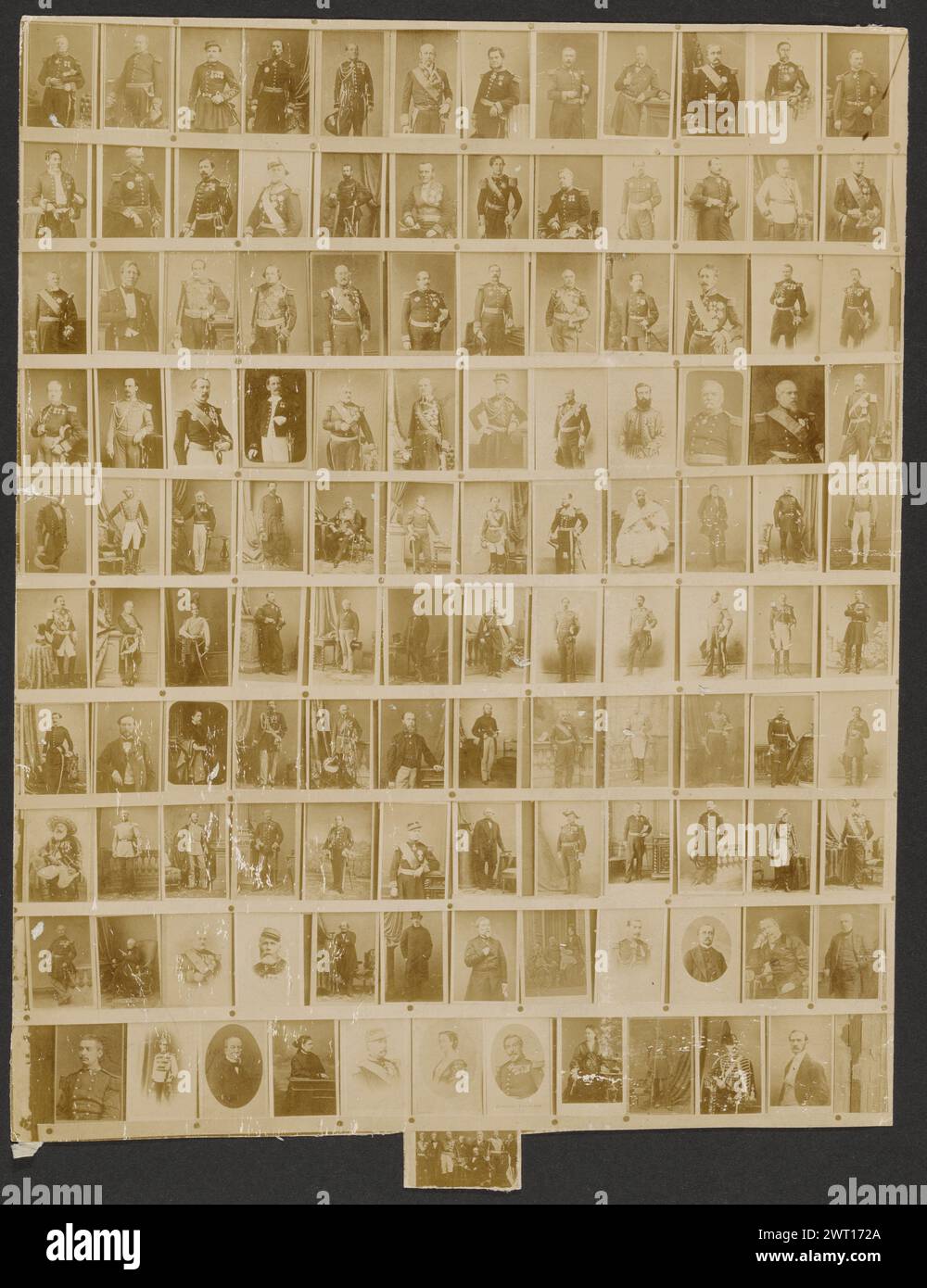 Photographer's portrait inventory sheet of Camp de Châlons military ...