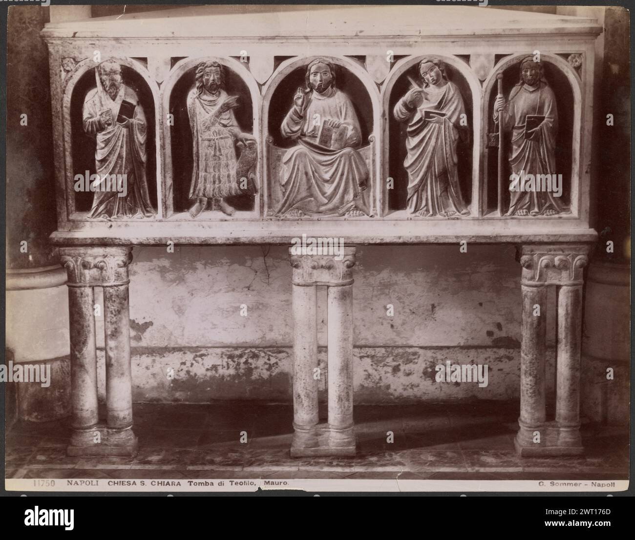 Napoli Chiesa S. Chiara. Tomba di Teofilo, Mauro. Giorgio Sommer ...